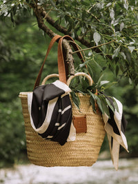 Torba z rafii i skóry, kosz plażowy pleciony PLAYA 02 | LAIF